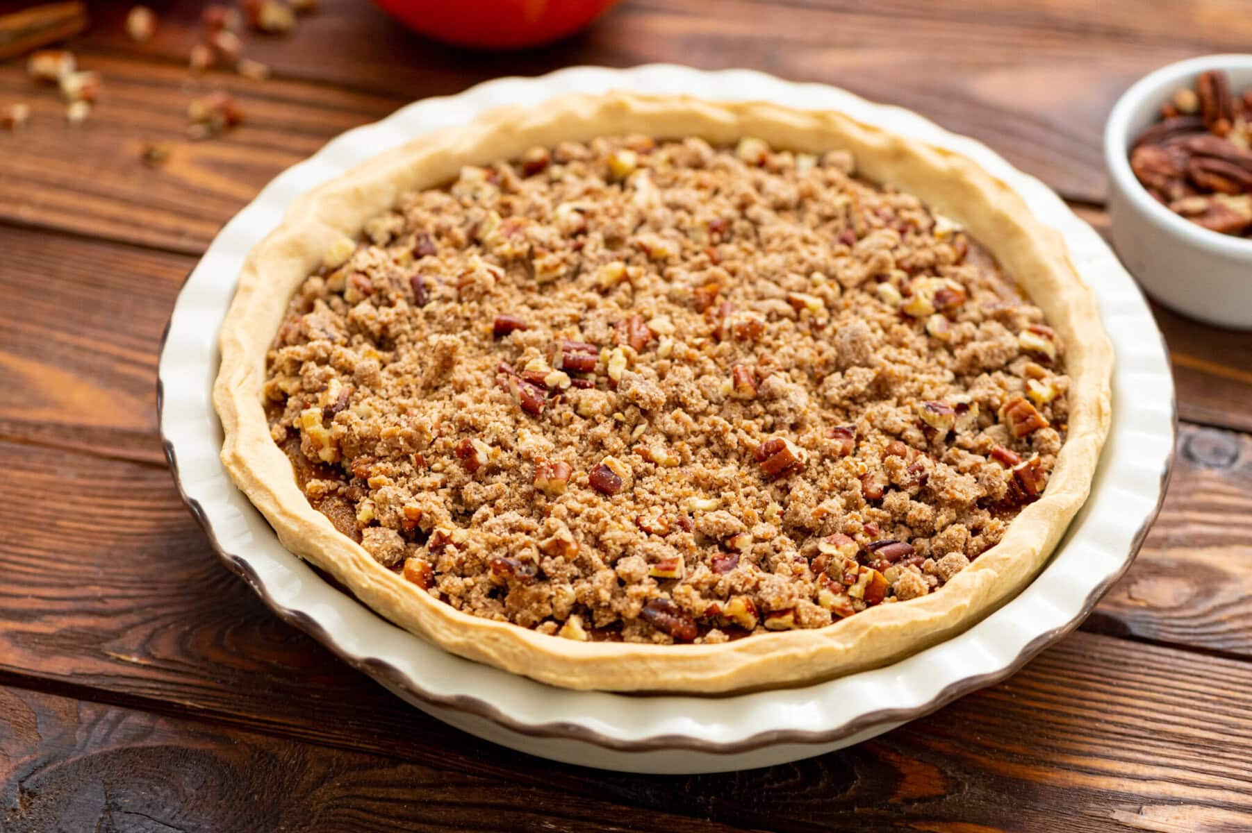 Apple Butter Pumpkin Pie - The Cookin Chicks