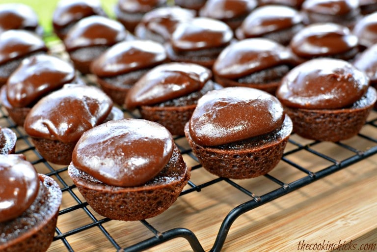 Texas Sheet Cake Bites - The Cookin Chicks