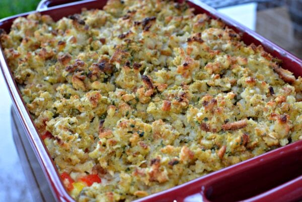 Stuffing Topped Chicken Pot Pie - The Cookin Chicks