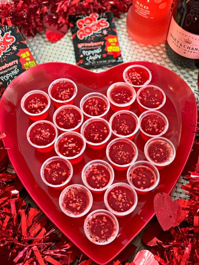 Strawberry Pop Rock Jello Shots - The Cookin Chicks