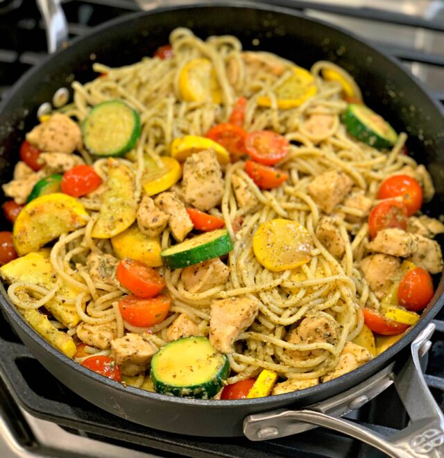 Mediterranean Pesto Pasta The Cookin Chicks