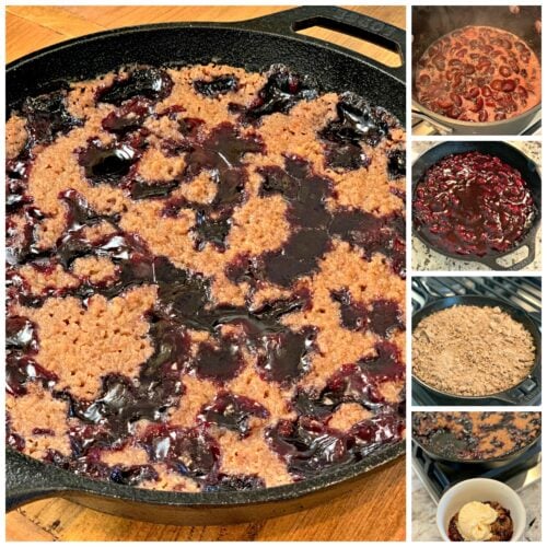 Cast Iron Cherry Cobbler - The Cookin Chicks