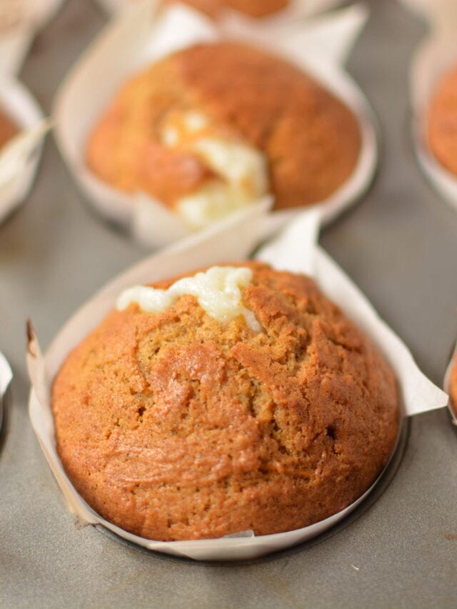 CARROT CAKE CREAM CHEESE MUFFINS - The Cookin Chicks