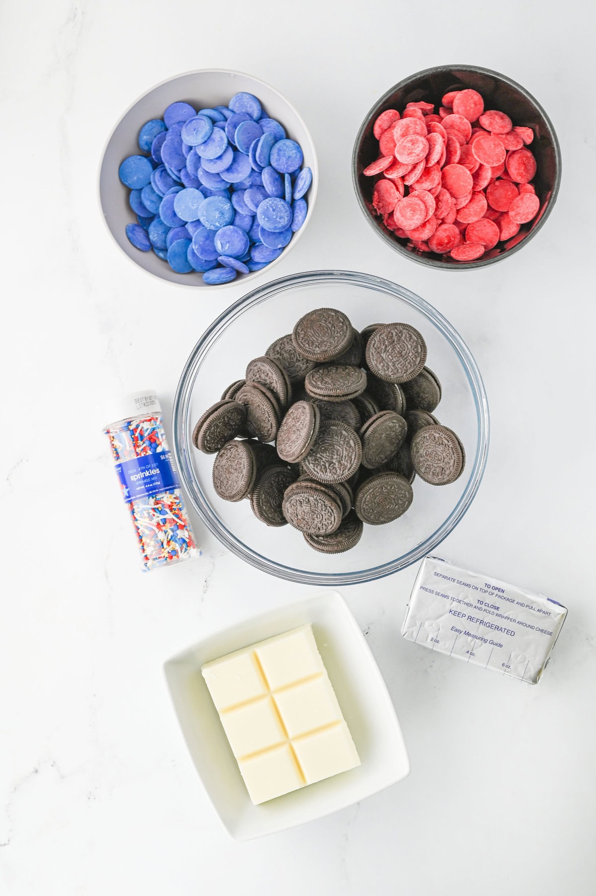 Patriotic Oreo Truffles - The Cookin Chicks