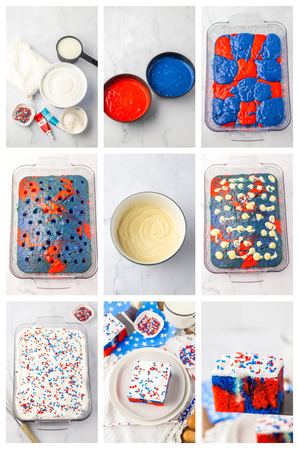 Red White and Blue Cake - The Cookin Chicks
