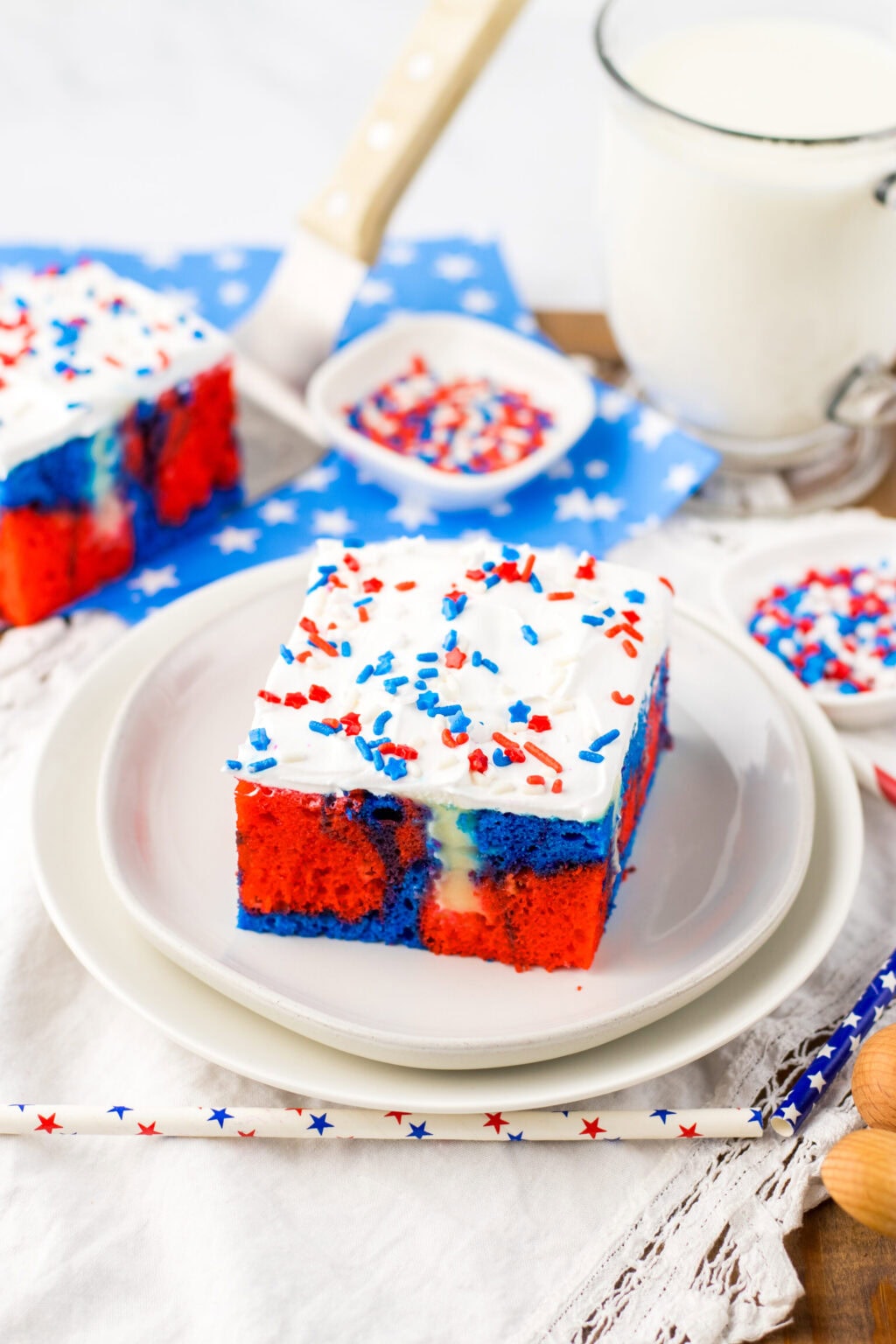 Red White and Blue Cake - The Cookin Chicks