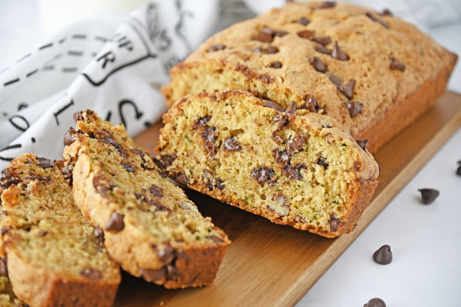 Easy Chocolate Chip Zucchini Bread - The Cookin Chicks
