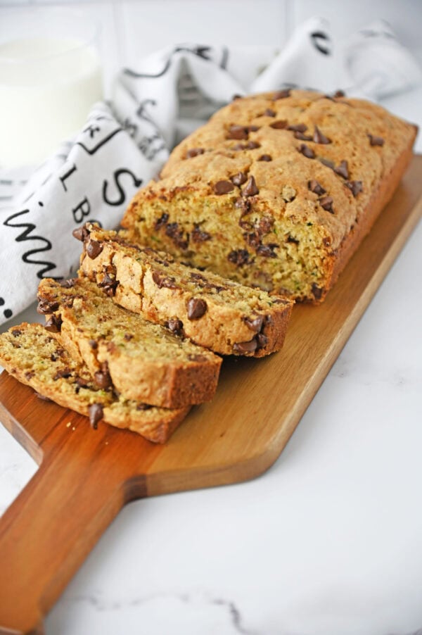Easy Chocolate Chip Zucchini Bread - The Cookin Chicks
