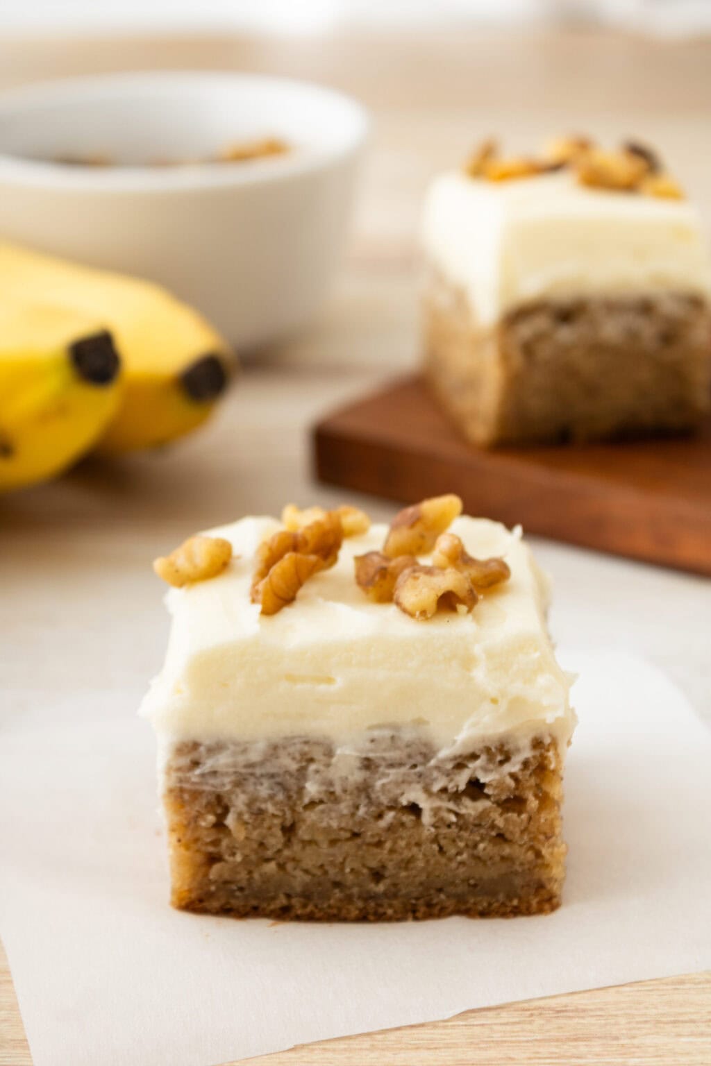 Banana Bread Bars with Cream Cheese Frosting - The Cookin Chicks