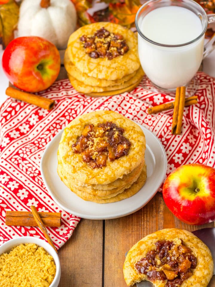 Pumpkin Cookies with Cream Cheese Frosting - The Cookin Chicks