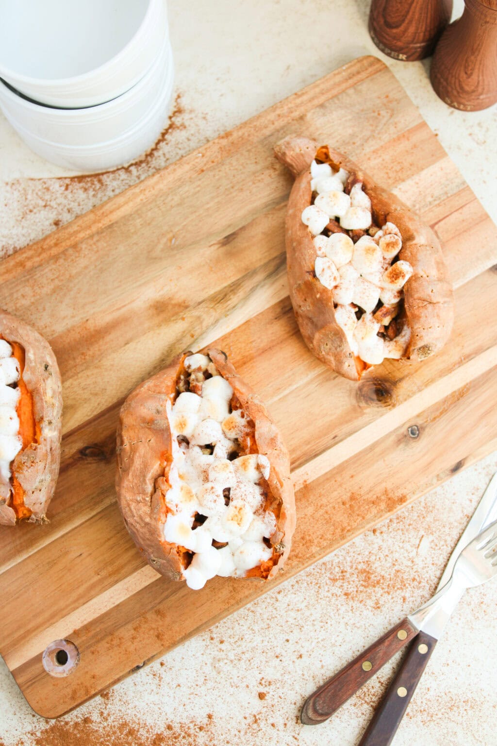 Texas Roadhouse Loaded Sweet Potatoes - The Cookin Chicks