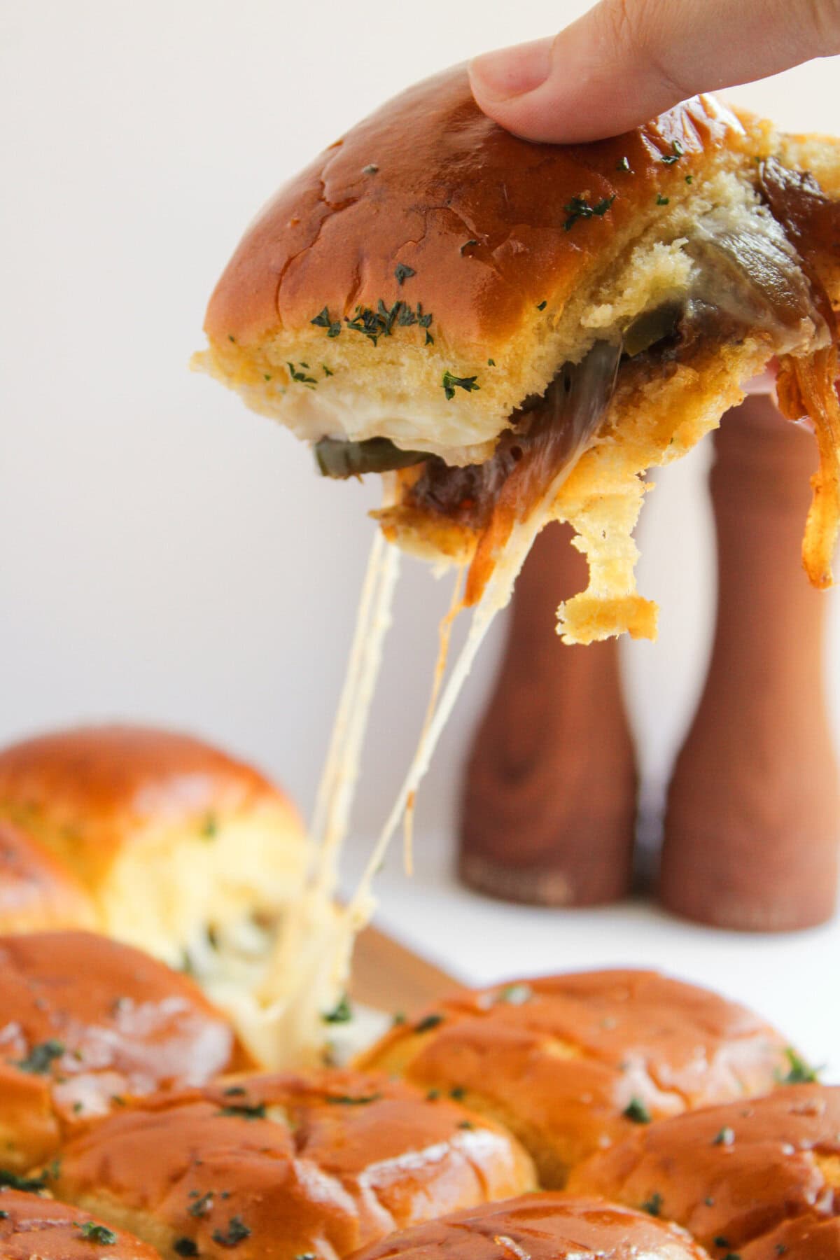 Philly Cheesesteak Sliders - The Cookin Chicks
